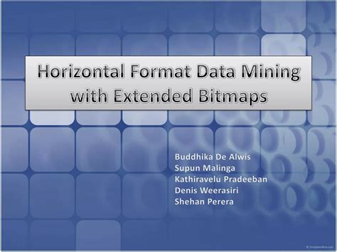 Horizontal Format Data Mining With Extended Bitmaps Ppt