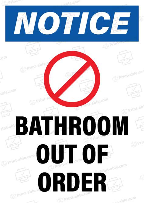 Bathroom Work Order