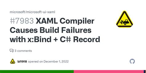 XAML Compiler Causes Build Failures With X Bind C Record Issue