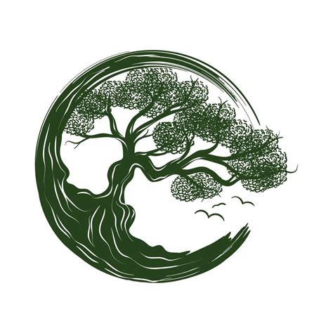 Japanese Bonsai Tree Logo 12626627 Vector Art At Vecteezy