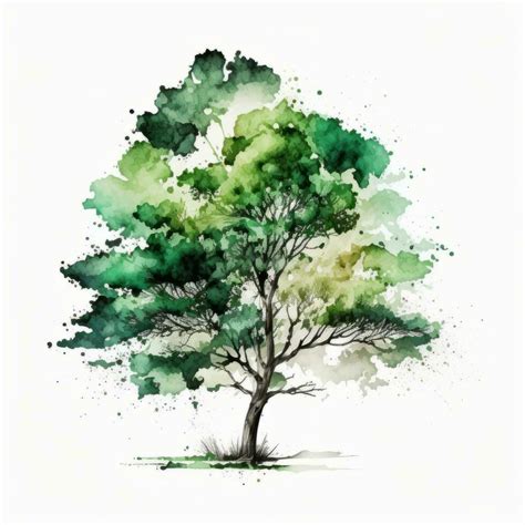 Watercolor Tree Plan Stock Photos Images And Backgrounds For Free Download