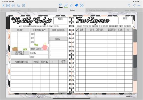 Monthly Budget Planner Insert Bundle Budget Tracker Printable Monthly