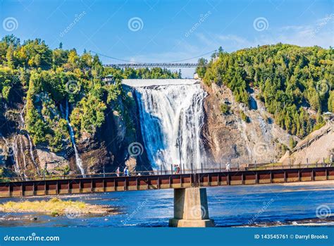 Montmorency Falls In Quebec Editorial Photo Image Of Landscape High