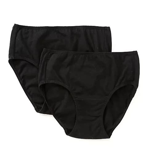 Latex Free Organic Cotton Brief Panty 2 Pack Black 7