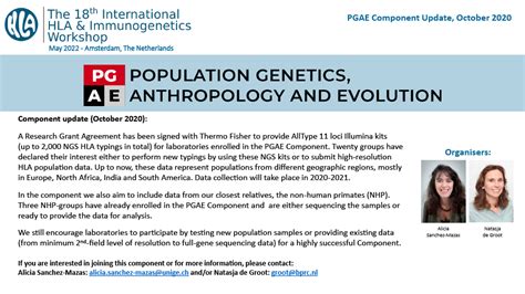 Project Population Genetics Anthropology And Evolution 18th International Hla