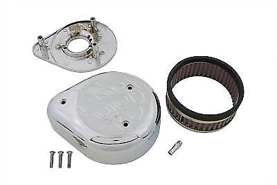 Chrome Flame Tear Drop Air Cleaner For Harley Davidson By V Twin Ebay