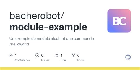 Github Bacherobotmodule Example Un Exemple De Module Ajoutant Une