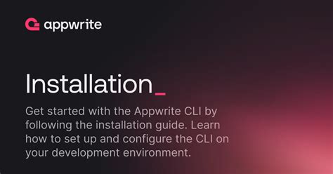 Installation Docs Appwrite