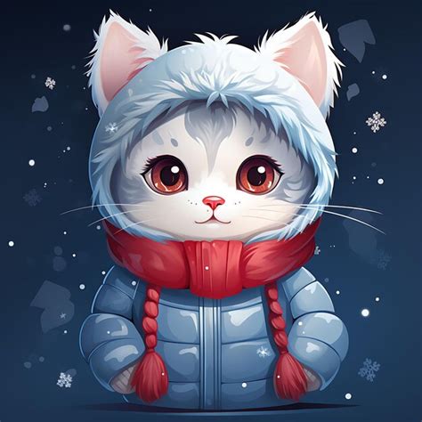 Premium Photo Watercolor Illustration Of Icy Cat Wearing Winter Clothes And Snowman A Clipart