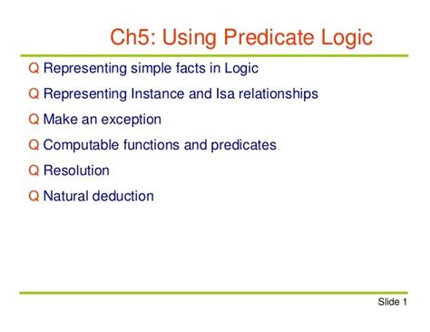 Predicate Logic