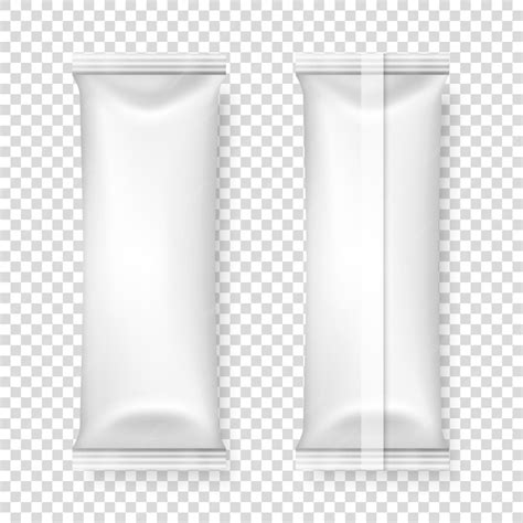 벡터 3d 현실적인 빈 흰색 포장 아이콘 세트 근접 촬영 격리 된 커피 차 소금 설탕 향신료 초콜릿 사탕 래퍼 향 주머니 모형 평면도에 대 한 포장의 디자인 서식 파일