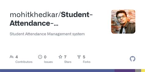 Github Mohitkhedkar Student Attendance Management System Student Attendance Management System