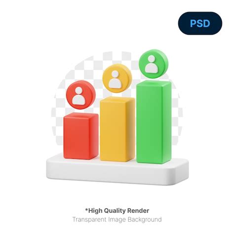 Premium Psd Bar Chart 3d Icon Premium Psd