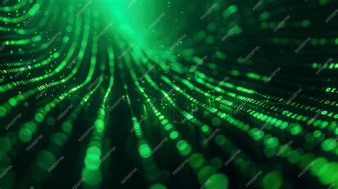 Premium Photo Digital Binary Code Green Abstract Technology Background