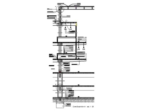 Facade Constructive Sectional Details Of Office Building Cad Structure Details Dwg File