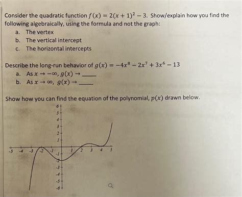 Solved Consider The Quadratic Function F X X Chegg