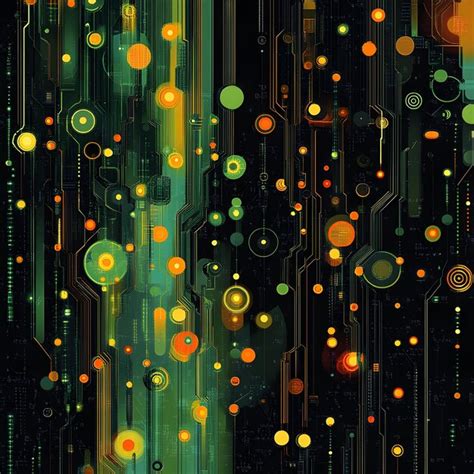 Hightech Wallpaper For Phones With Vibrant Glowing Nodes And Circuitry Design Premium Ai