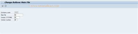 FNL SAP Tcode Rollover Change Main File