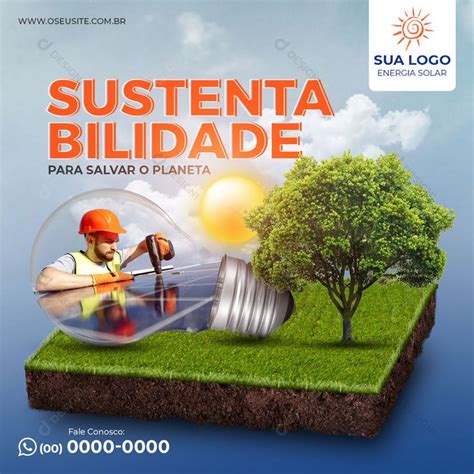Energia Solar Sustentabilidade Social Media Psd Editável Download