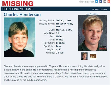 Charles Arlin Henderson Disappeared