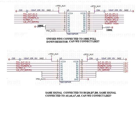 TXB010B UNUSED PINS CONNECTIONS Logic Forum Logic TI E2E Support Forums
