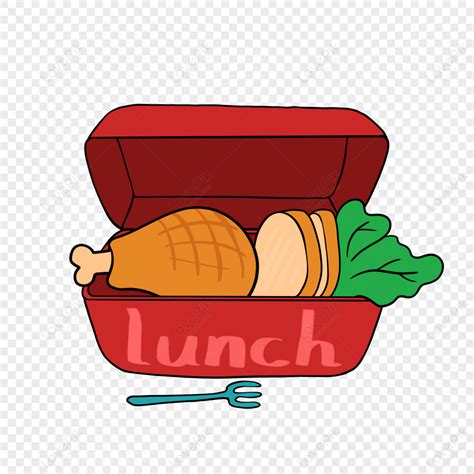 Lunch Clipart Cartoon Lunch Bento Chicken Drumstick Bread Chicken