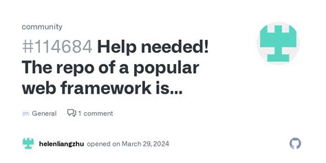 Help Needed The Repo Of A Popular Web Framework Is Unaccessible Due To Inadvertent Account