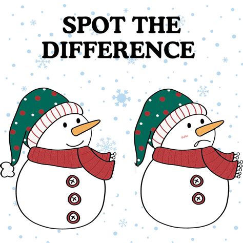 Spot The Difference Snowman The Cougar Press