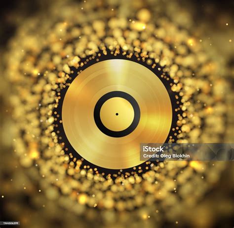 추상적인 황금 배경에 황금 비닐 디스크 배경 흐리게 음악 디스코 추상적 인 흐림 효과 Dj에 대한 스톡 벡터 아트 및 기타 이미지 Dj 검은색 공휴일 Istock