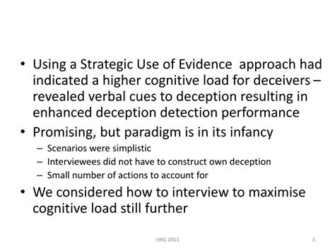 Ppt Interviewing Tactically To Detect Verbal Deception Powerpoint