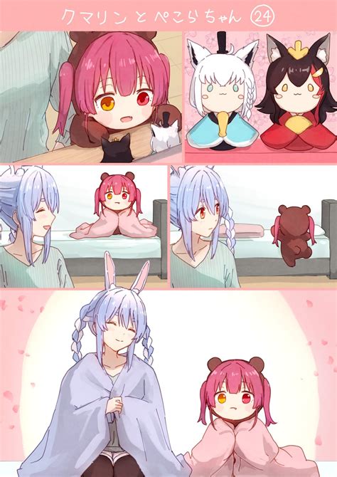 Houshou Marine Shirakami Fubuki Usada Pekora Ookami Mio And Houshou