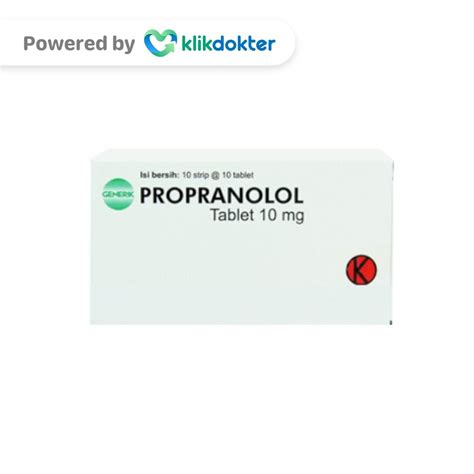 Jual Propanolol 10mg 10 Tablet Generik Shopee Indonesia
