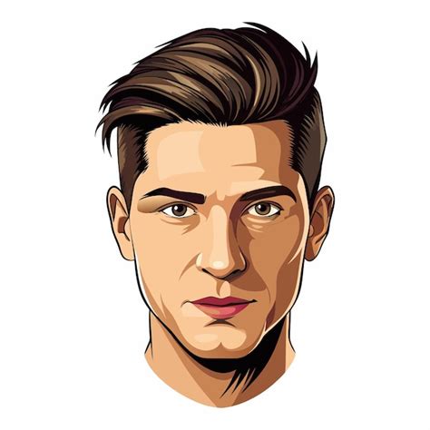 Man Hairstyle Clipart Vector Illustration Premium Ai Generated Vector