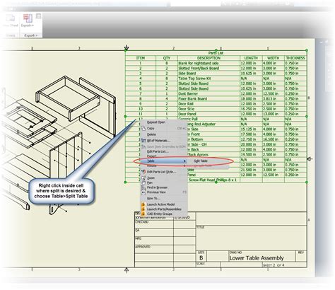 Splitting Up My Table