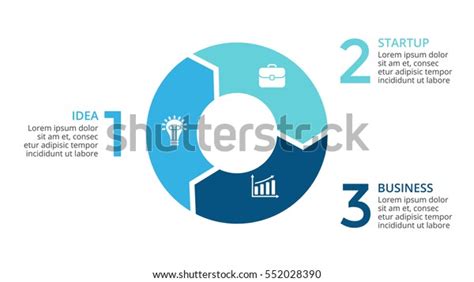 벡터 원 화살표 Infographic 주기 다이어그램 스톡 벡터로열티 프리 552028390