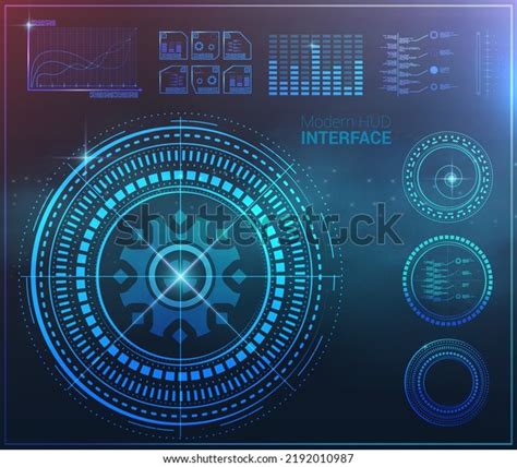 Modern Hud Interface Dashboard Infographic Elements Stock Vector Royalty Free 2192010987