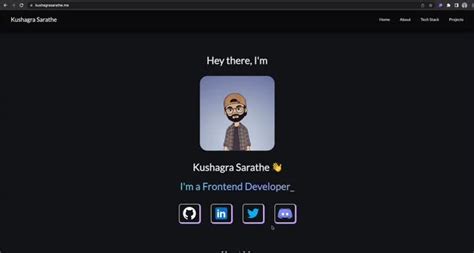 Kushagra Sarathe On Linkedin Portfolio Javascript Css Nextjs