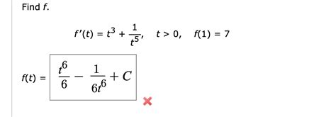 solved find f f′ t t3 t51 t 0 f 1 7 f t
