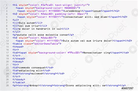 HTML Simple Code Vector Colorful Abstract Program Tags In Developer