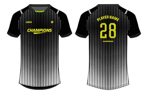 스포츠 저지 티셔츠 디자인 플랫 스케치 벡터 일러스트 레이 션 추상 패턴 라글란 라운드 넥 티 축구 저지 컨셉 크리켓 축구 배구 럭비 저지 키트에 대한 전면 및 후면보기