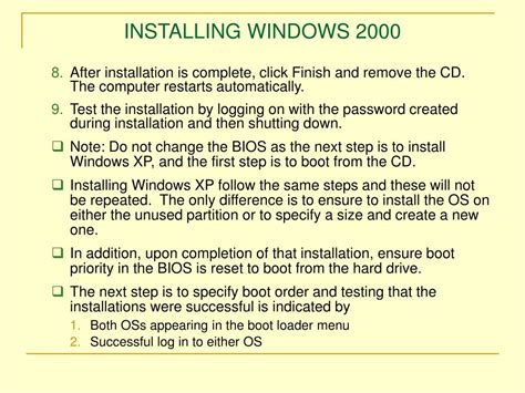 PPT Installing Windows XP And Windows 2000 PowerPoint Presentation Free Download ID 5501306