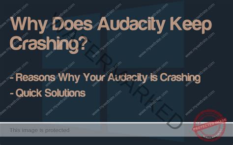 Why Does Audacity Keep Crashing
