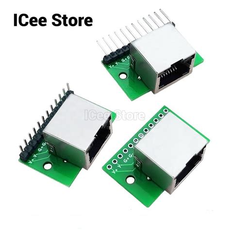 RJ45 Network Port Adapter Board 8Pin Crystal Head Female Socket Circuit Board PCB Shopee