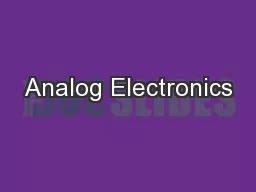 PPT Analog Electronics