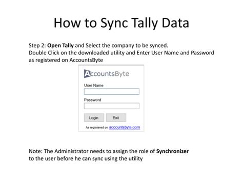 How To Sync Tally Data PPT