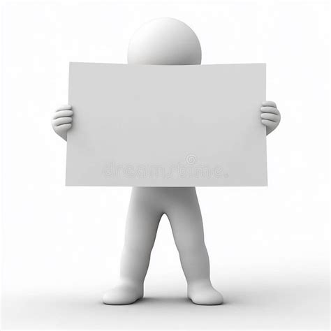 Three Dimensional Figure Presenting A Blank Rectangular Canvas For