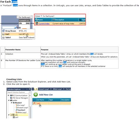 How To Use The Lists Feature Unilogic Software Unitronics Support Forum Programmable