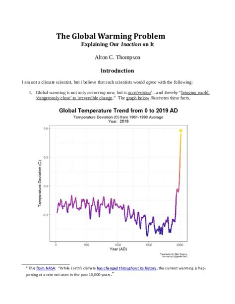 Doc The Global Warming Problem