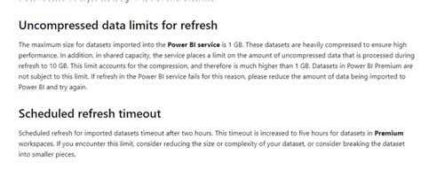 Solved Service Giving An Error Of Uncompressed Data Limit Microsoft Fabric Community