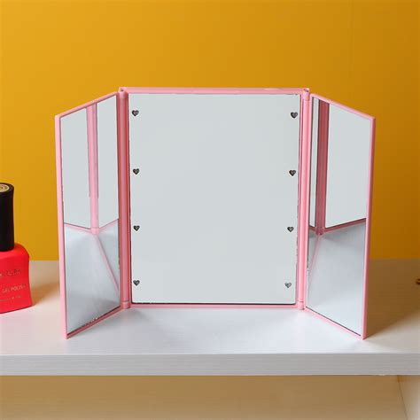 3면 접이식 메이크업 조명거울 온채널